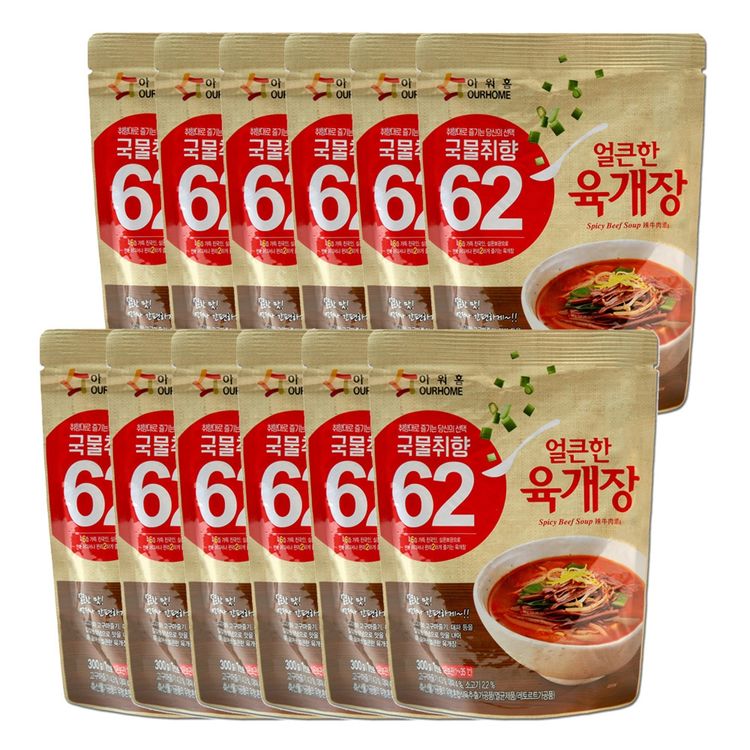 아워홈 칼칼한 고구마줄기 육개장 진하고 얼큰한 소고기육개장 즉석국 300g 12개 홈플러스 택배배송