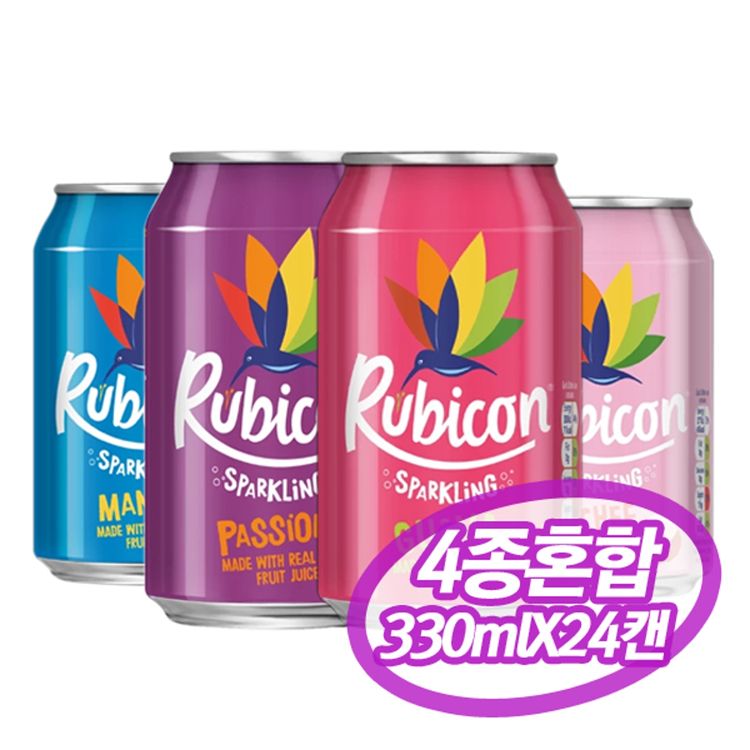 루비콘 영국 열대과일 4종 탄산음료 혼합구성 Rubicon 330mlx24캔 홈플러스 택배배송