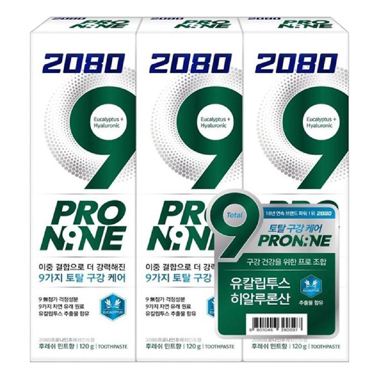2080 프로나인 후레쉬민트향 120g X 3개 | 홈플러스 택배배송