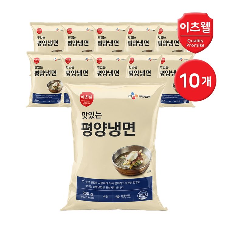 Cj프레시웨이 이츠웰 맛있는 평양냉면 면단품 200g 10개 홈플러스 택배배송