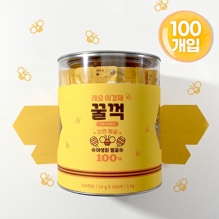 이경제 꿀꺽스틱 10g 100포 자연 야생화 벌꿀 홈플러스 택배배송