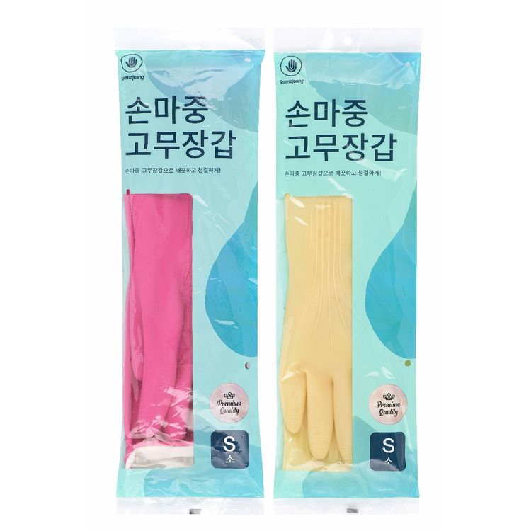 손마중 고무장갑 사이즈 S 색상핑크아이보리중 한가지 선택 5개묶음 특가 홈플러스 택배배송