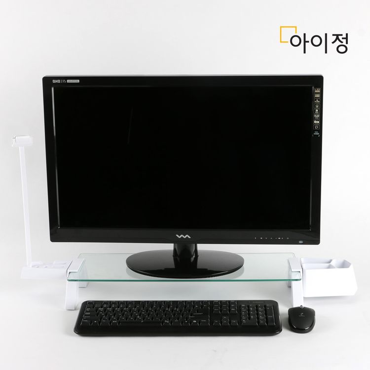 스마트독 브릿지 강화유리 모니터받침대 S300 화이트투명 홈플러스 택배배송