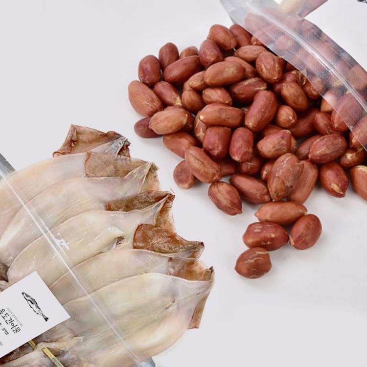옥도건어물 반건조오징어 대 5미 볶음땅콩 250g 세트아이스박스포장 홈플러스 택배배송