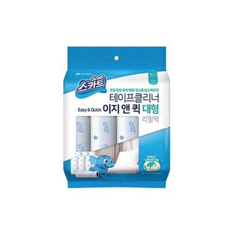 스카트 N60539d0418 실용적인 이지 앤퀵 테이프크리너 리필 대형 리필 8개입 홈플러스 택배배송