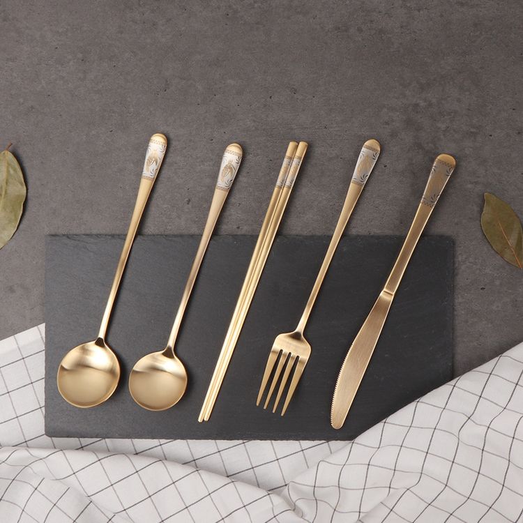 골드문 거북이 24k Gold 커트러리 4종 스푼찹스틱포크나이프 2인 선물세트 홈플러스 택배배송