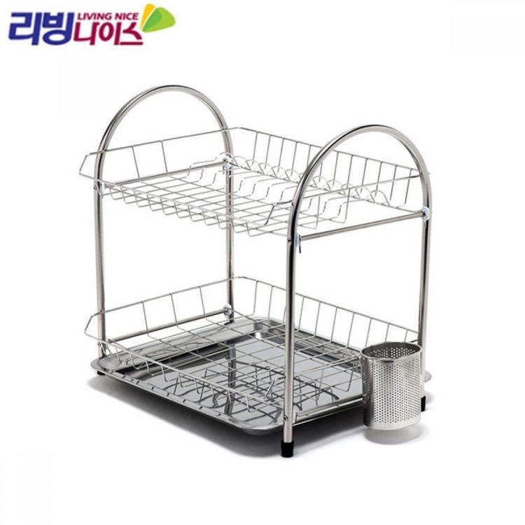 리빙나이스 N3011dfab08 스텐 식기건조대 2단 Ss 홈플러스 택배배송