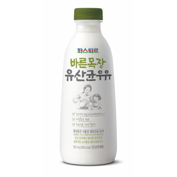 파스퇴르 바른목장 유산균 우유 750ml 홈플러스