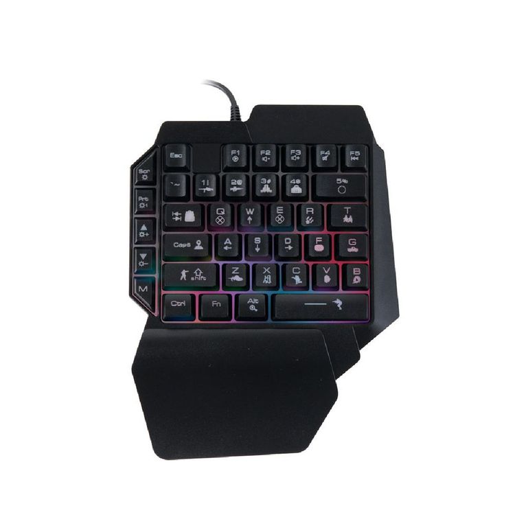 Usb Led 한손 키보드 게이밍 휴대용 게임용 미니 키캡 홈플러스 택배배송