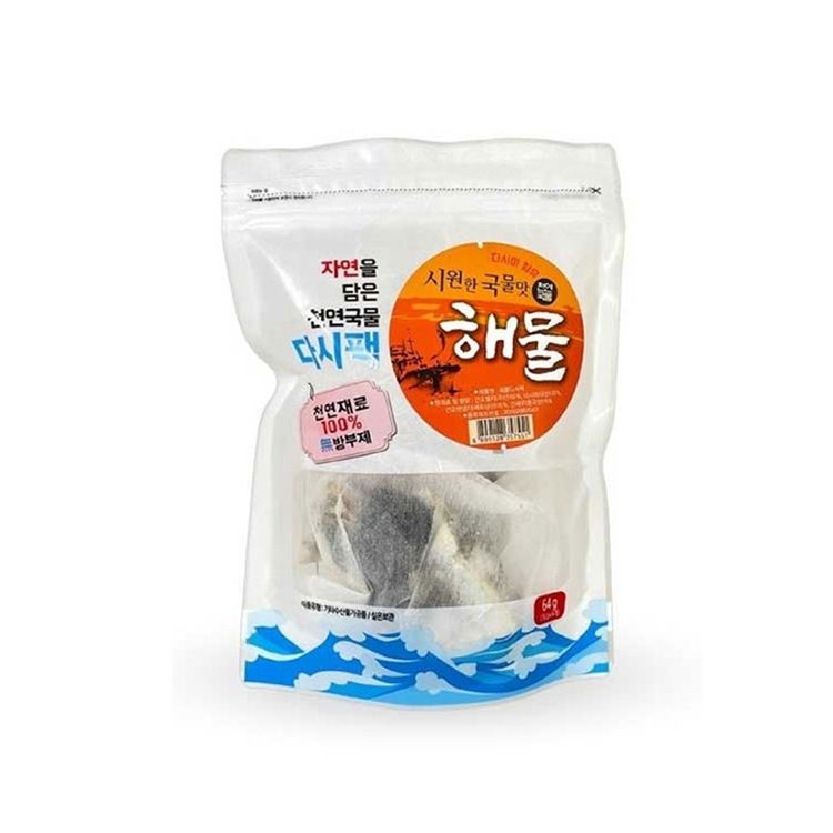 자연을 담은 해물 다시팩 64g육수팩 조미료 멸치육수 다시마육수 홈플러스 택배배송