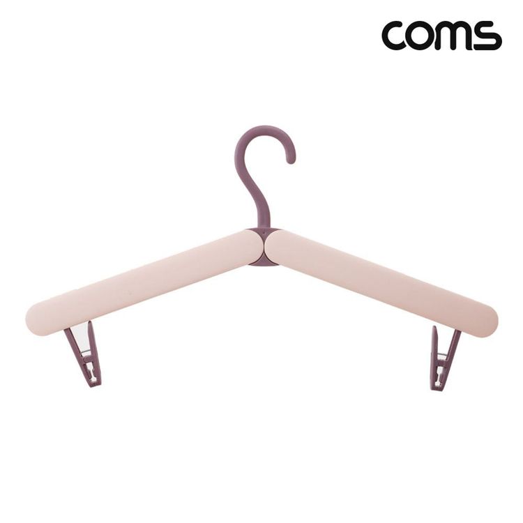 Coms N3011b272f0 휴대용 접이식 옷걸이 핑크 여행용 폴딩 홈플러스 택배배송