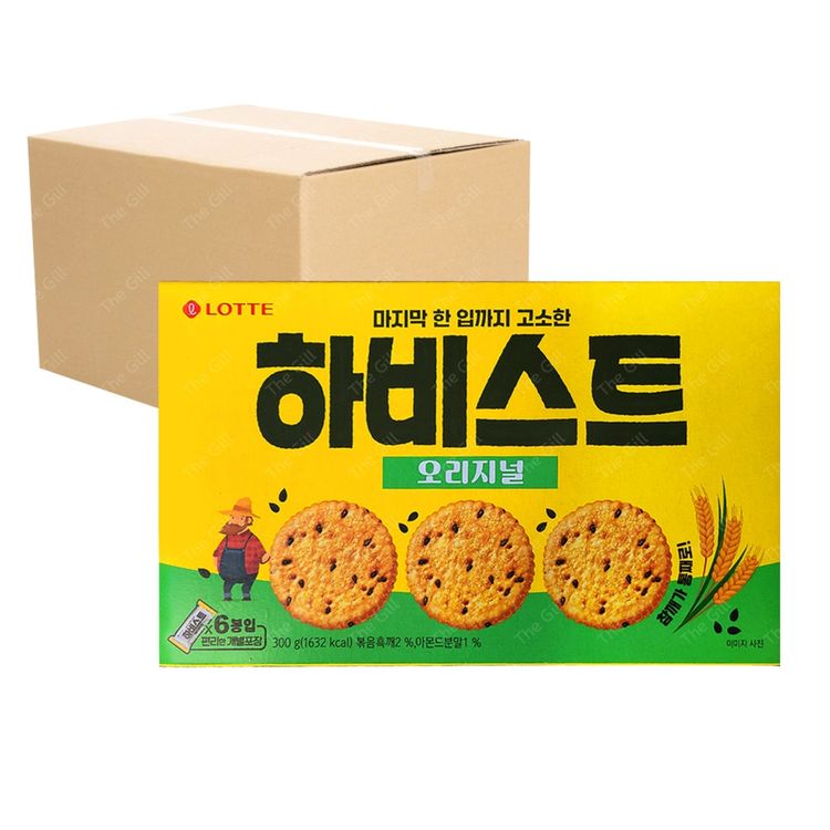 롯데 박스 하비스트 달콤고소 300g 12입 과자 간식 홈플러스 택배배송