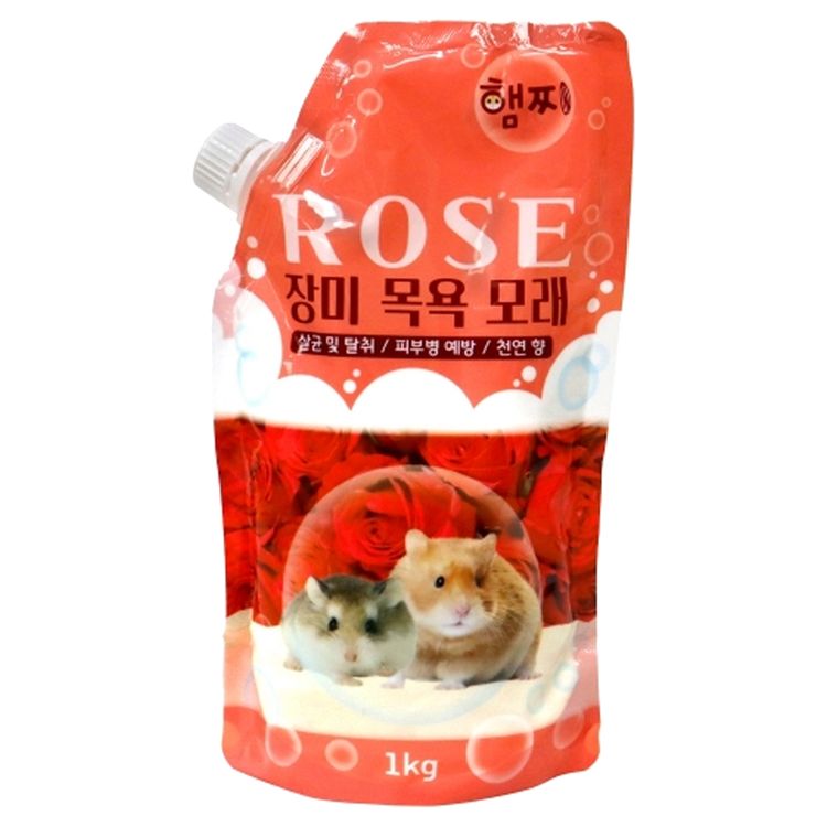 햄쿡 프리미엄 햄스터 목욕모래 장미향 1kg 홈플러스 택배배송