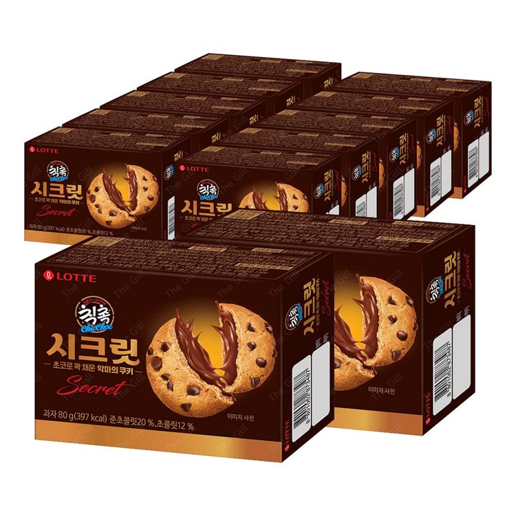롯데 칙촉 시크릿 80g 12입 초코쿠키 과자 홈플러스 택배배송