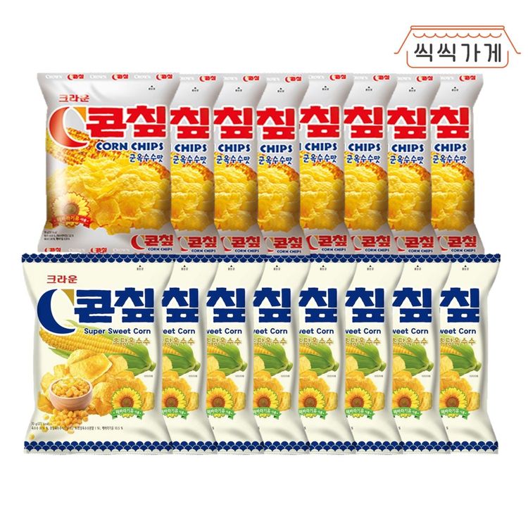 씩씩가게 콘칩 70g X 8ea 콘칩 초당옥수수 70g X 8ea 한박스 홈플러스 택배배송