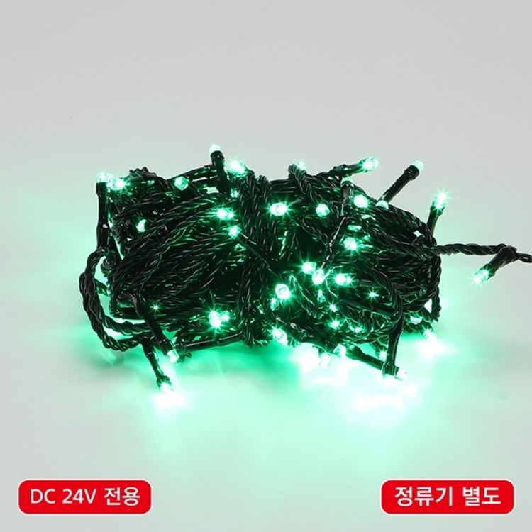 Led 96구 연결형 Dc24v 검정선 녹색 정류기별도 크리스마스 트리전구 감성조명 홈플러스 택배배송