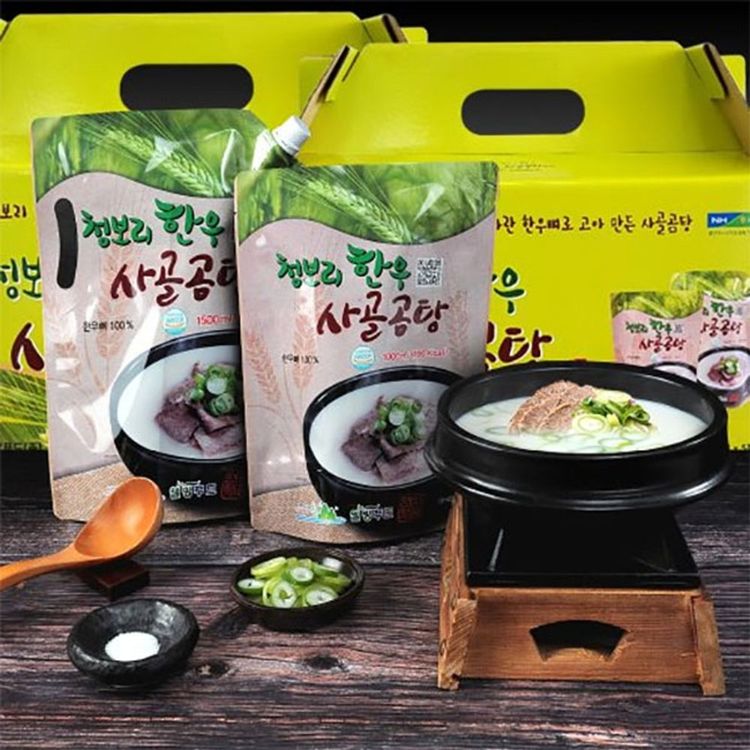 선물세트 한우 사골 곰탕 1000ml X 5팩 X 2박스 홈플러스 택배배송
