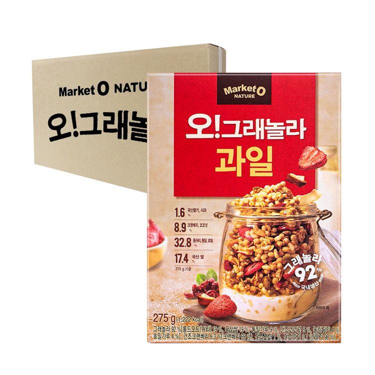 오리온 오그래놀라 과일 시리얼 275g 6개입 박스 홈플러스 택배배송
