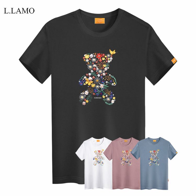 엘라모 플라워베어 반팔 티셔츠 남녀공용 빅사이즈 S~4xl 홈플러스 택배배송