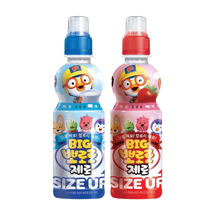 제로 빅 뽀로로음료 2종 세트 밀크x12개딸기x12개 홈플러스 택배배송