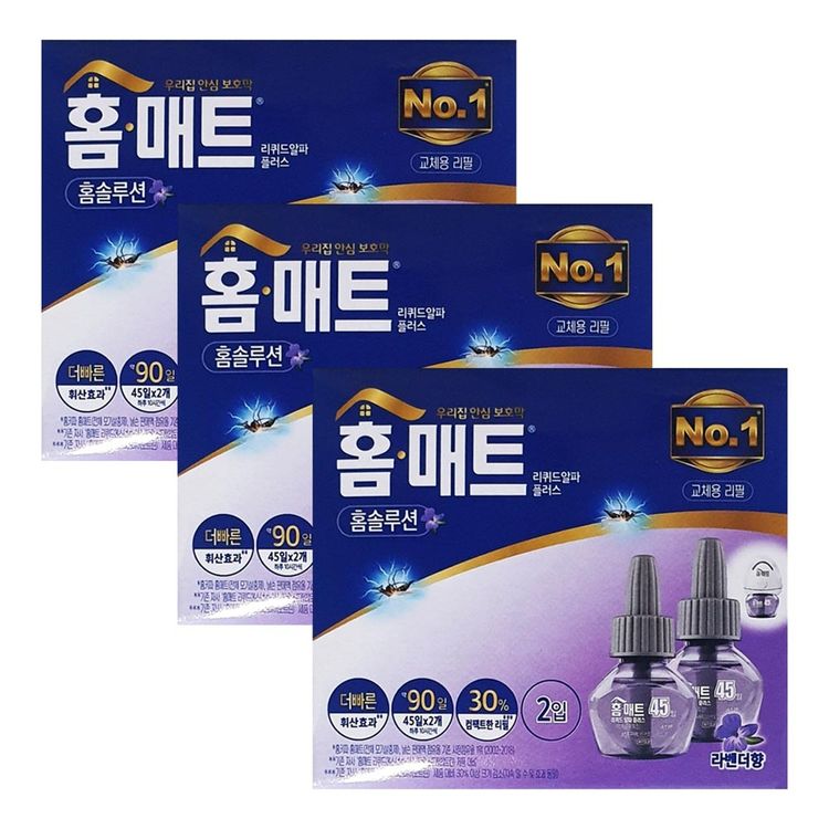 홈매트 리퀴드 알파플러스 교체용 라벤더향 90일 X 3개 홈플러스 택배배송