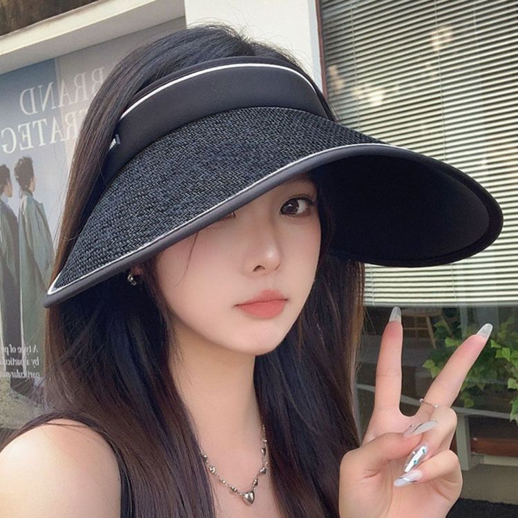 여성 라탄 돌돌이 썬캡 여름 자외선차단 챙넓은 모자 햇빛가리개 홈플러스 택배배송