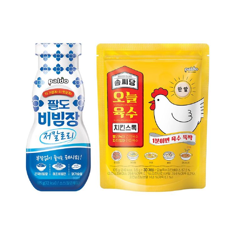 팔도 비빔장 저칼로리 185g X 1개솜씨당 오늘육수 치킨스톡 105g X 1개 홈플러스 택배배송
