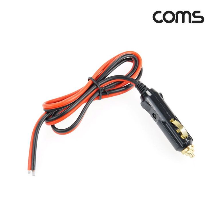 Coms Nc284b97f4e 차량용 시가 전원 케이블 12v 제작용 시거잭 1m 홈플러스 택배배송