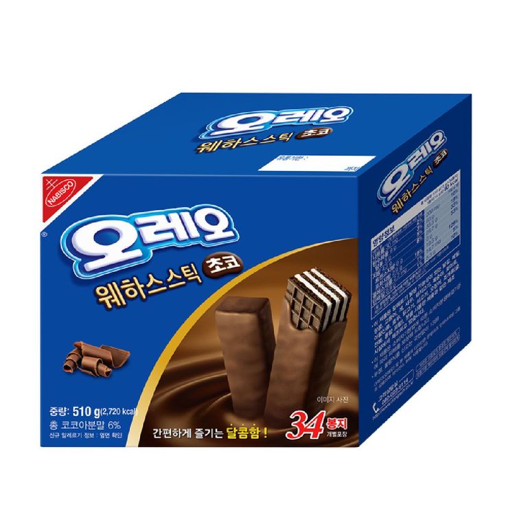 오레오 웨하스스틱 초코 대용량 510g 15gx34봉 홈플러스 택배배송