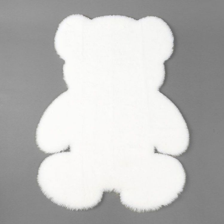 포근한 화이트 곰돌이 60x80cm 장모 러그 카페트 홈플러스 택배배송