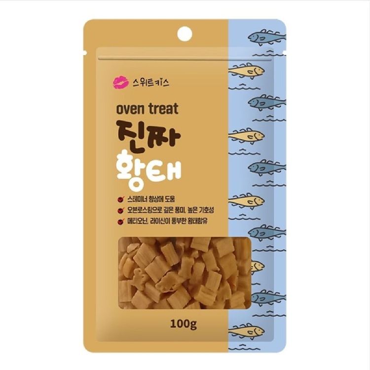 강아지 산책 훈련 칭찬용 오메가트릿 진짜황태 100g 홈플러스 택배배송