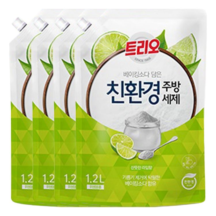 트리오 베이킹소다 담은 친환경주방세제 리필 12l X 4개 홈플러스 택배배송