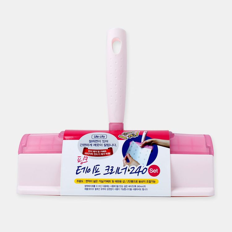 라이프 핑크 테이프크리너 240 핸디형 테이프1개포함돌돌이먼지테이프찍찍이옷먼지제 홈플러스 택배배송