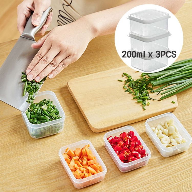 바보사랑 냉장고정리통 반찬통 밀폐용기 소분 200ml 3개 K197 홈플러스 택배배송