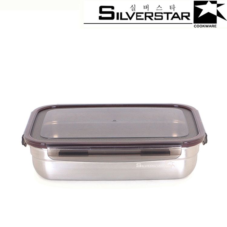 Silverstar 실버스타 모이 스텐레스 반찬통 밀폐용기 사각7호 홈플러스 택배배송