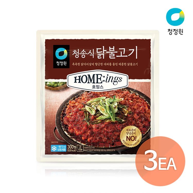 청정원 호밍스 밀키트 청송식 닭불고기 300g X 3개 홈플러스 택배배송