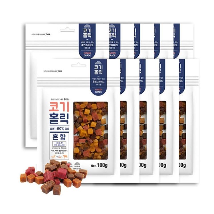 반려견간식 코기홀릭 혼합 100g 10개묶음 홈플러스 택배배송