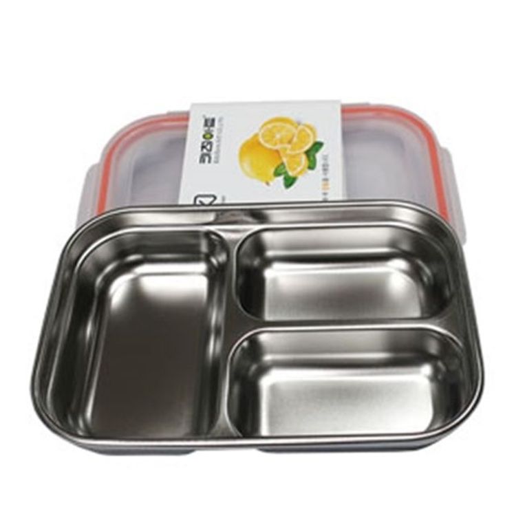 키친아트 실용적인 N61432eaa90 스텐 반찬통 2호 3구 750ml김치 보관 냉장고 홈플러스 택배배송