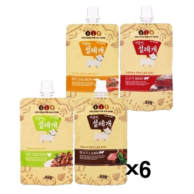 주펫더맨 설레개 85g X6개 강아지 츄르 짜먹는 영양 간식 파우치 홈플러스 택배배송