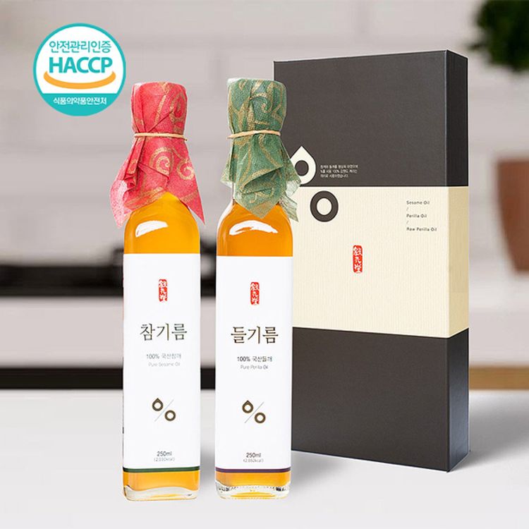 국산 저온압착 참기름 들기름 선물세트 4호참들기름 홈플러스 택배배송