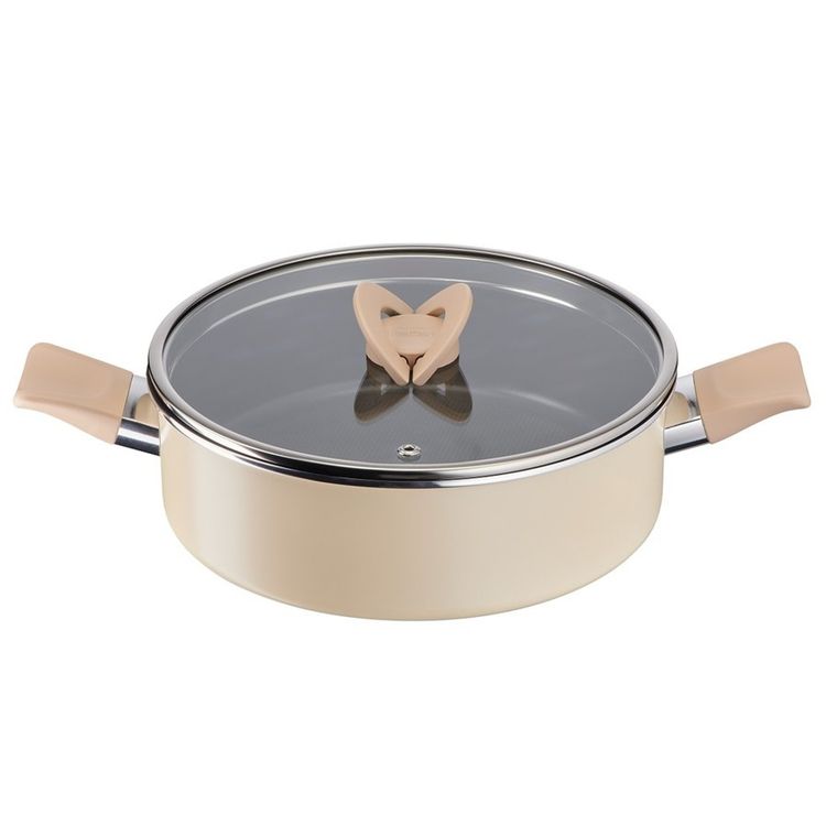 테팔 티타늄 블라썸 베이지 인덕션 겸용 냄비 전골24cm 홈플러스