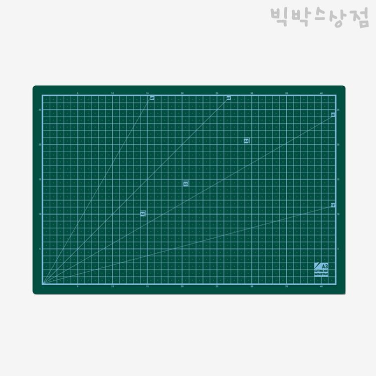 윈스타 녹색 커팅매트 A3 컷팅매트 데스크매트 사무용품 작업 원단 재단판 책상 홈플러스 택배배송