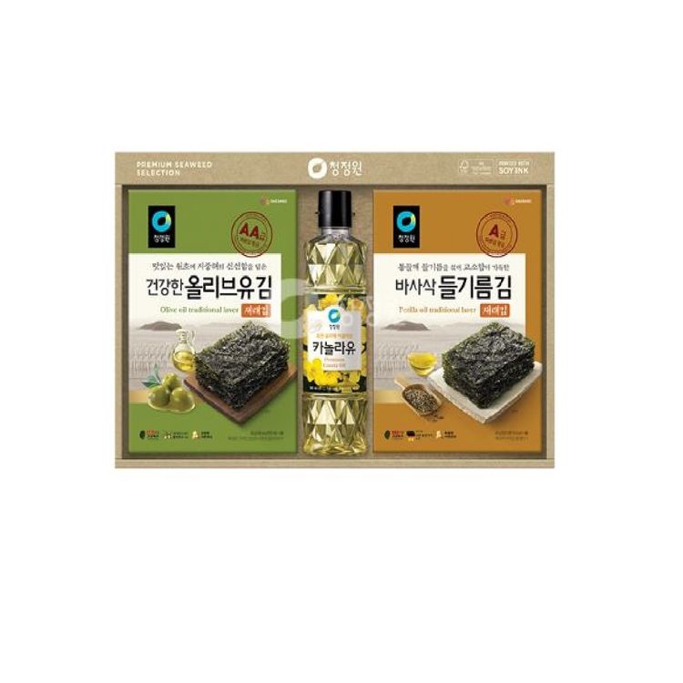 청정원 23년 추석선물세트 청정원 재래김고급유 혼합 2호 선물용백증정 무료배송 홈플러스 택배배송