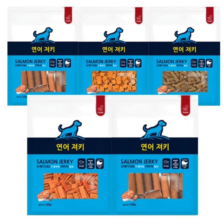 파밀 강아지간식 소프트져키 연어져키 100gx5개 랜덤 홈플러스 택배배송