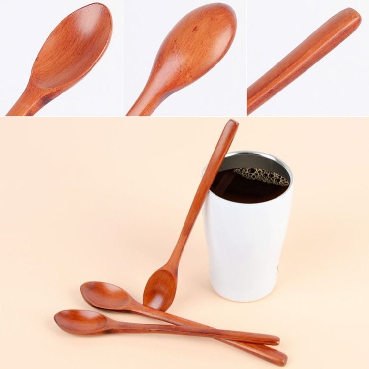 나무 원목 미니 긴숟가락 롱티스푼 티스푼 3p 세트 홈플러스 택배배송