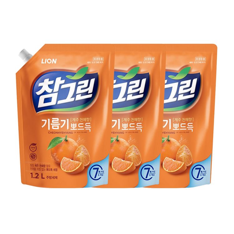 참그린 기름기뽀드득 제주천혜향 12l 리필x3개 홈플러스 택배배송