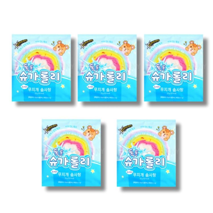 톡톡슈가롤리 톡톡솜사탕 무지개솜사탕 5봉 홈플러스 택배배송