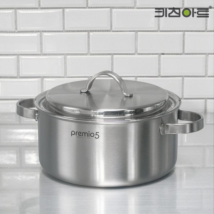 키친아트 프리미오 스텐304 통5중 양수냄비24cm 홈플러스 택배배송