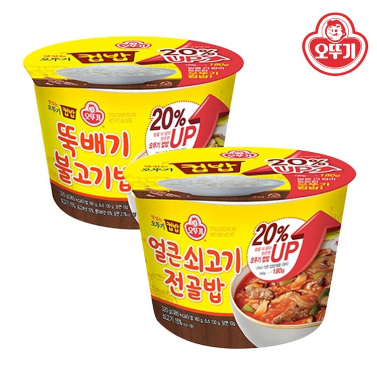 오뚜기 맛있는 오뚜기 컵밥 뚝배기불고기밥 320g X 6개 얼큰 쇠고기전골밥 320 홈플러스 택배배송