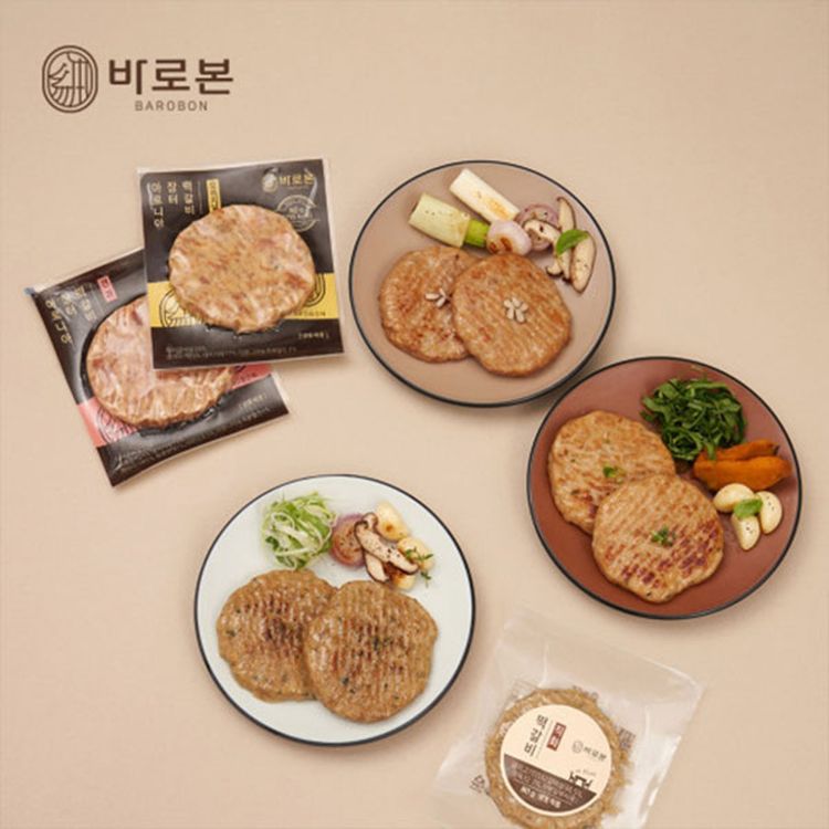 바로본 저온숙성 떡갈비 3종 실속세트 각 3팩씩 홈플러스 택배배송